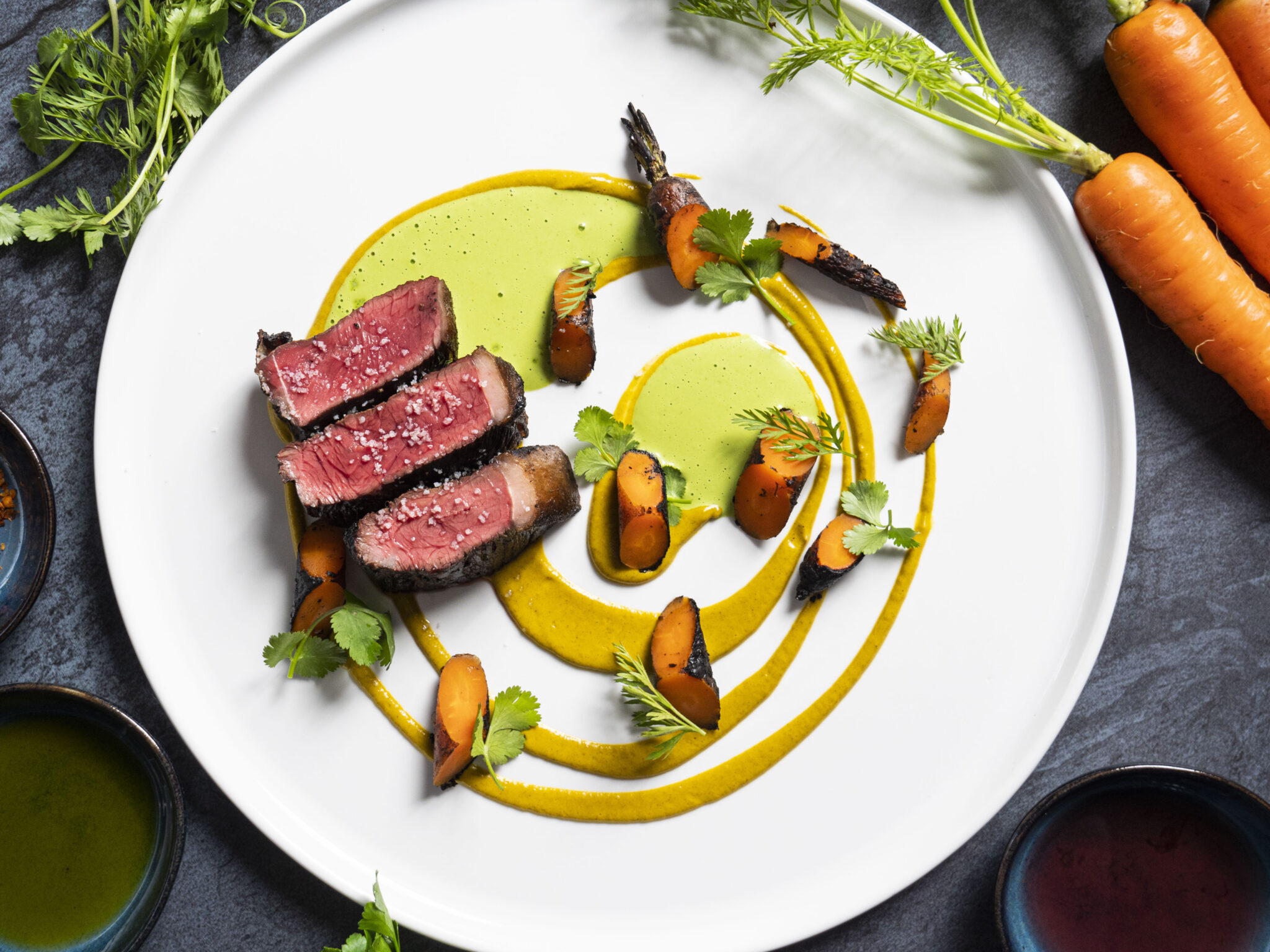 Bison Sirloin Cap with Charred Carrot Puree – CHEFS ROLL